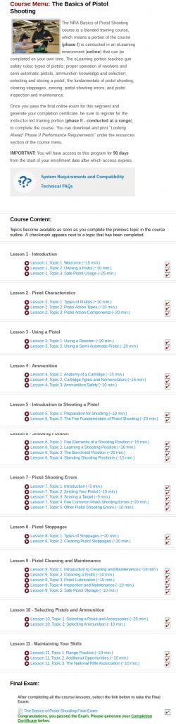 How To Take The NRA's Basics Of Pistol Shooting Course » Concealed ...